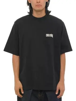 MARCELO BURLON COUNTY OF MILAN Printed Crew-neck T-shirt - Black