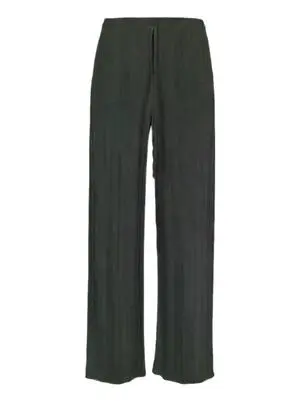 B.B. WALACE Ribbed Knit Track Pants - Green