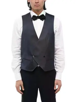 Corneliani Double-breasted Silk Waistcoat - Blue