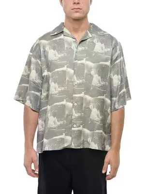 1989 STUDIO Patterned Short-sleeve Shirt - Grey