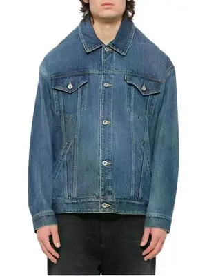 DOUBLET Head Drop Denim Jacket - Blue