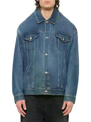 DOUBLET Head Drop Denim Jacket - Blue