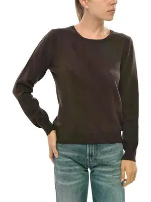 Malo Crew Neck Long Sleeve Sweater - Brown