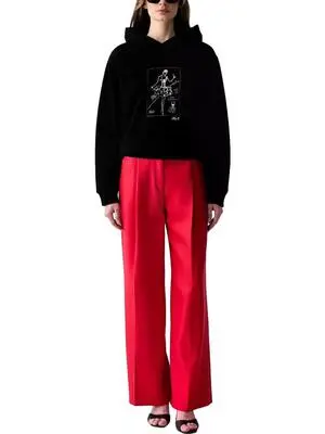 Karl Lagerfeld Sketch Print Hoodie - Black