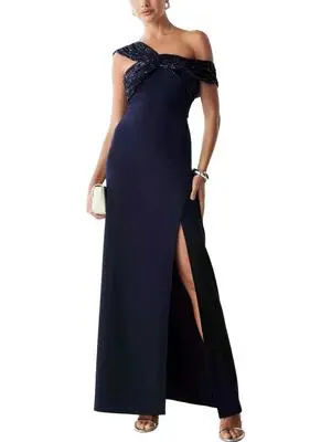 BWLDR Trisha Sequin-embellished Maxi Dress - Blue