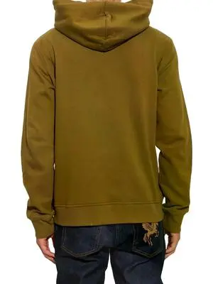 Etro Pegaso Embroidered Drawstring Hoodie - Brown