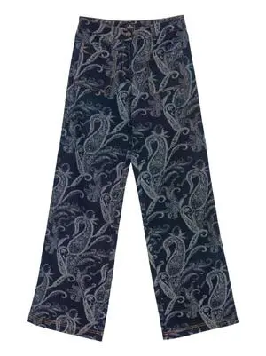 Etro Paisley Print Jeans - Blue