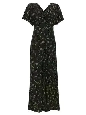 Isabel Marant Étoile Geometric Print Maxi Dress - Black