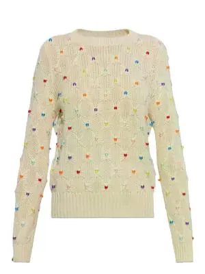 MARANT ETOILE MARANT ÉTOILE Priyanka Bead-Embellished Sweater Neutrals