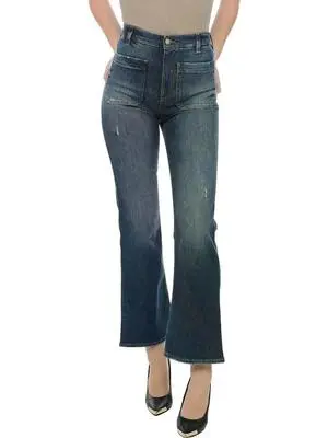 TWO WOMEN TWO MEN Gerbera Patch-pocket Jeans - Blue