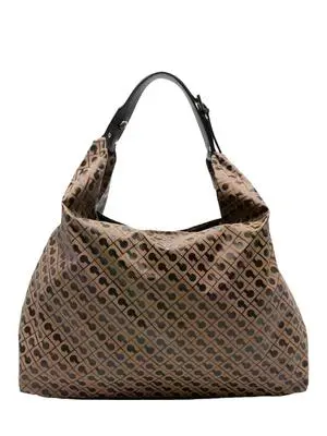 GHERARDINI Monogram Print Shoulder Bag - Brown