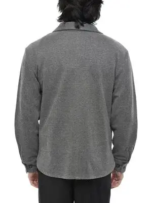 PAOLO PECORA Herringbone Patch-pocket Knitted Cardigan - Grey