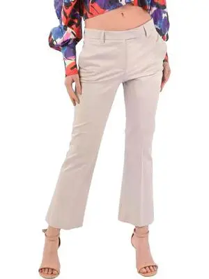 QUELLE2 Belt Loop Tailored Trousers - Neutrals