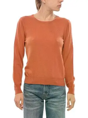 Malo Crew Neck Long Sleeve Sweater - Orange
