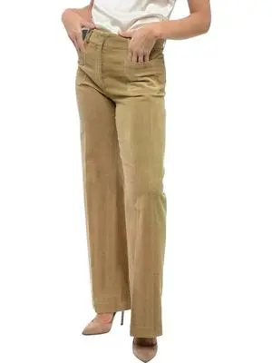 QL2 QUELLEDUE Patch-pocket Corduroy Trousers - Neutrals