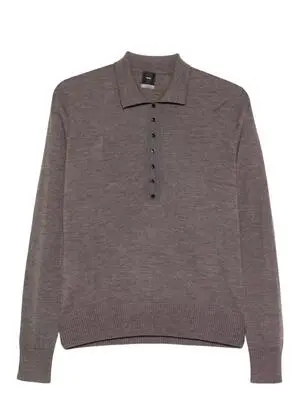 Pinko Wool Polo Top - Grey