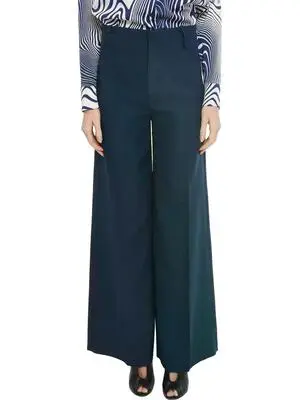 SUPER BLOND High-waisted Wide-leg Palazzo Pants - Blue