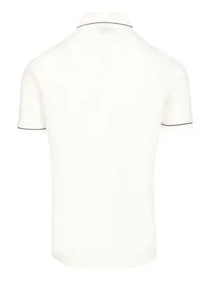 Emporio Armani Logo-detail Short-sleeve Polo Shirt - White