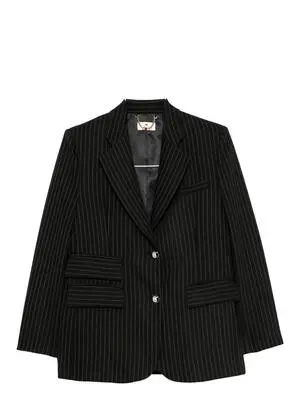ELISABETTA FRANCHI Elisabetta Franchi Pinstripe Notched-Lapel Blazer