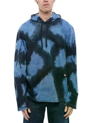 DIESEL® Tie-dye Effect Hoodie - Blue