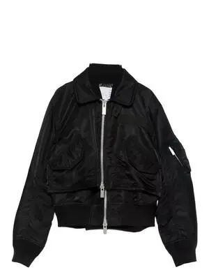 Sacai Layered-design Bomber Jacket - Black