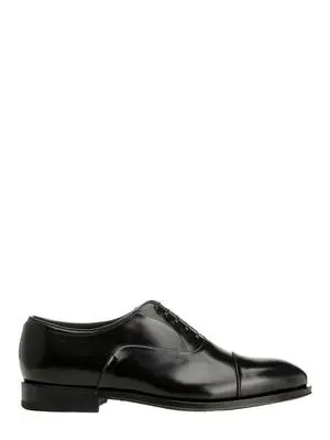 FERRAGAMO Leather Oxford Shoes - Black