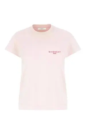Givenchy Logo Embroidered Cotton T-shirt - Pink