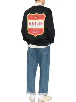 Rhude Graphic-print Long-sleeve T-shirt - Black