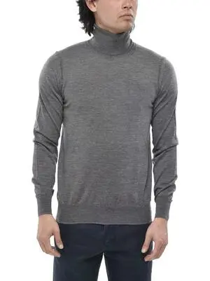 PAOLO PECORA Wool Turtleneck Sweater - Grey
