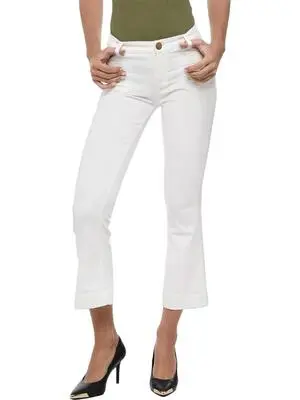 Seafarer Patch-pocket Wide-leg Jeans - White