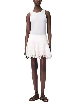 ALLSAINTS Lillith A-line Mini Skirt - White