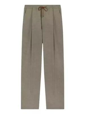 RETORI RETROI Drawstring-Waist Pleated Tailored Trousers