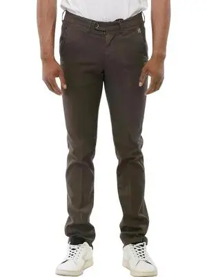 Corneliani Linen-blend Chino Trousers - Brown