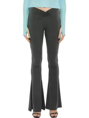 Andamane The Attico Ruched Bootcut Trousers - Grey