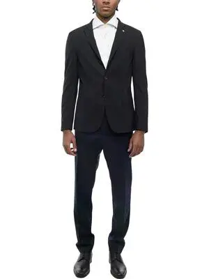 Corneliani Single-breasted Buttoned Blazer - Blue