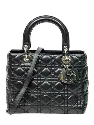 Dior Christian Dior Lady Dior Cannage Two-Way Bag Black