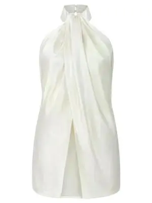 Stella McCartney Halterneck Draped Top - Neutrals