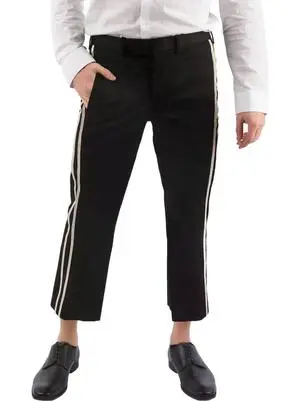 NEIL BARRETT Neil Barrett Slim-Fit Cropped Trousers With Contrast Side Stripes