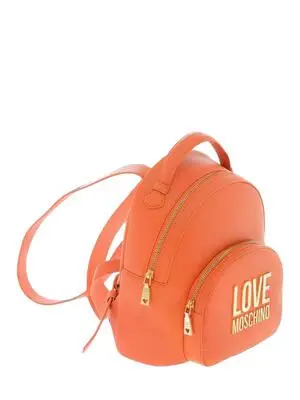 Moschino Plaque Backpack - Orange