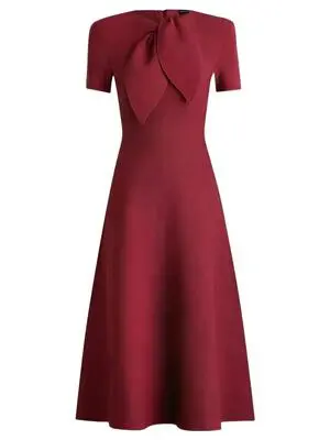 Scanlan Theodore Short Sleeved Midi Dress - Red