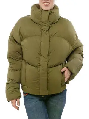 Bacon Quilted High-neck Jacket - Green