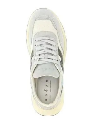Hogan Hyperlight Suede-panel Low-top Sneakers - Grey