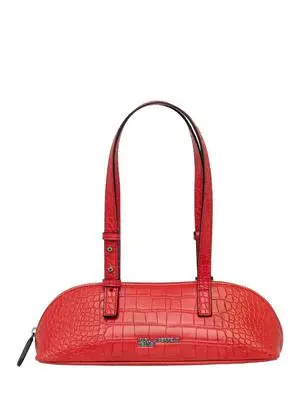 Karl Lagerfeld Croc-effect Logo Plaque Tote Bag - Red