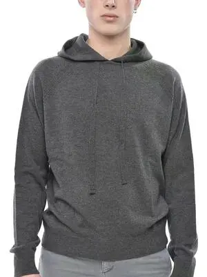 PAOLO PECORA Virgin Wool Hoodie - Grey