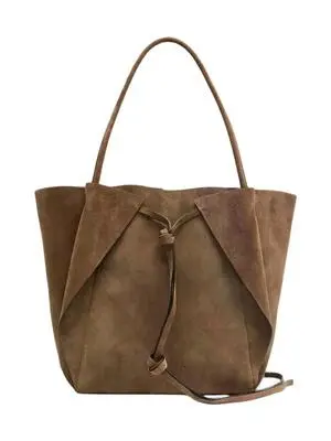 Gabriela Hearst Suede Knotted-strap Tote Bag - Brown