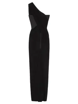Givenchy Draped One-shoulder Maxi Dress - Black
