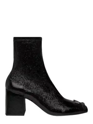 COURREGES Courrèges Reedition Vinyl Ankle Boots With Logo Plaque Black