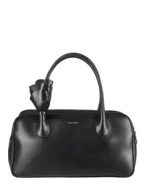 Magda Butrym Brigitte Rose Detail Leather Tote Bag - Black