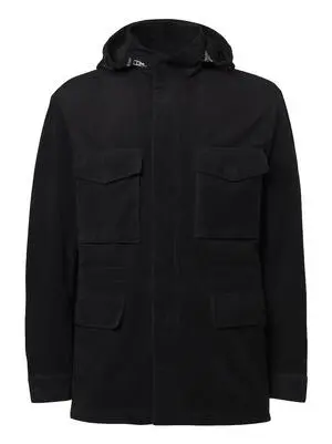 TOM FORD Hooded Suede Field Jacket - Black