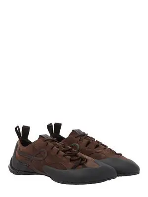 Loewe Grip Anagram Suede Sneakers - Brown